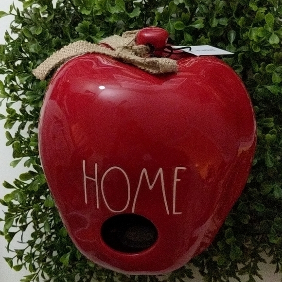 Rae Dunn | Accessories | Rae Dunn Red Home W Dimpl Birdhouse Apple ...